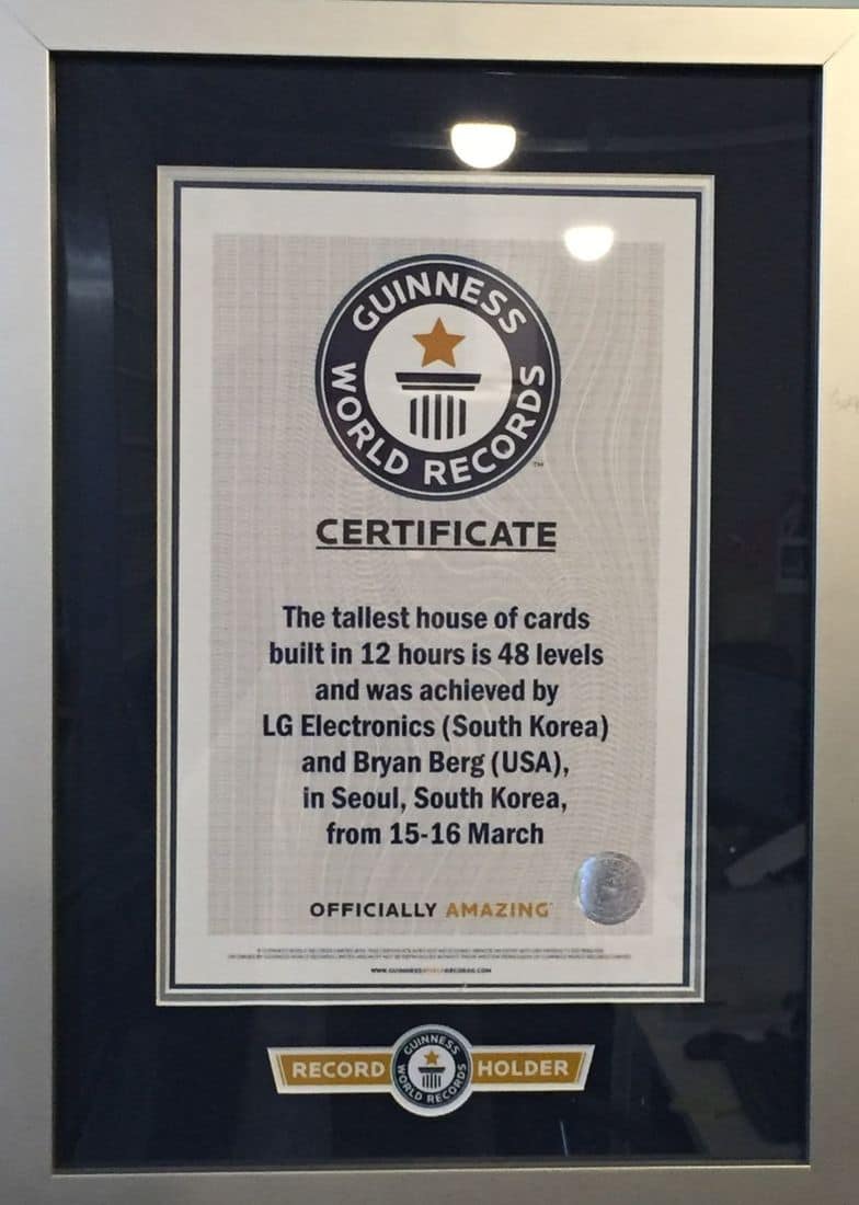House of Cards Together with LG Breaks Guinness World Record | LiveatPC ...