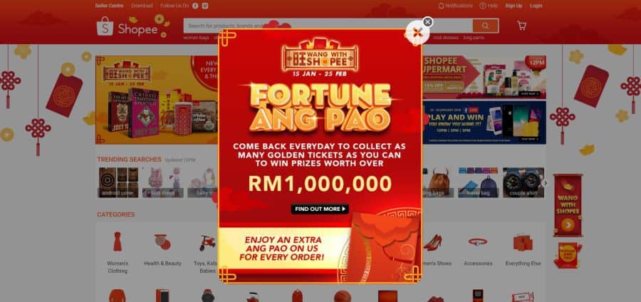 'Wang with Shopee' Campaign for Upcoming CNY Opens to All Customers