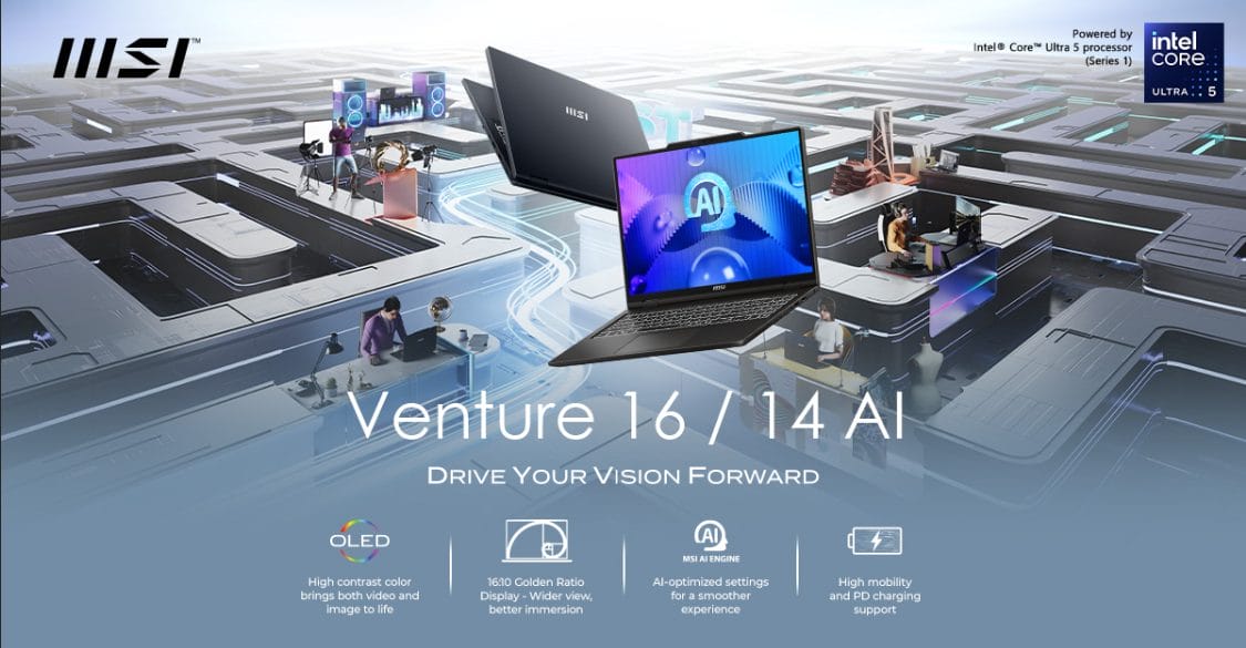 MSI Launches Venture Series Laptops Starting from RM4,099 - LiveatPC.com